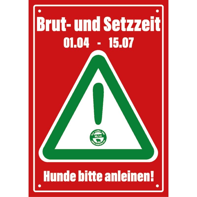 Brut Und Setzzeit Schild